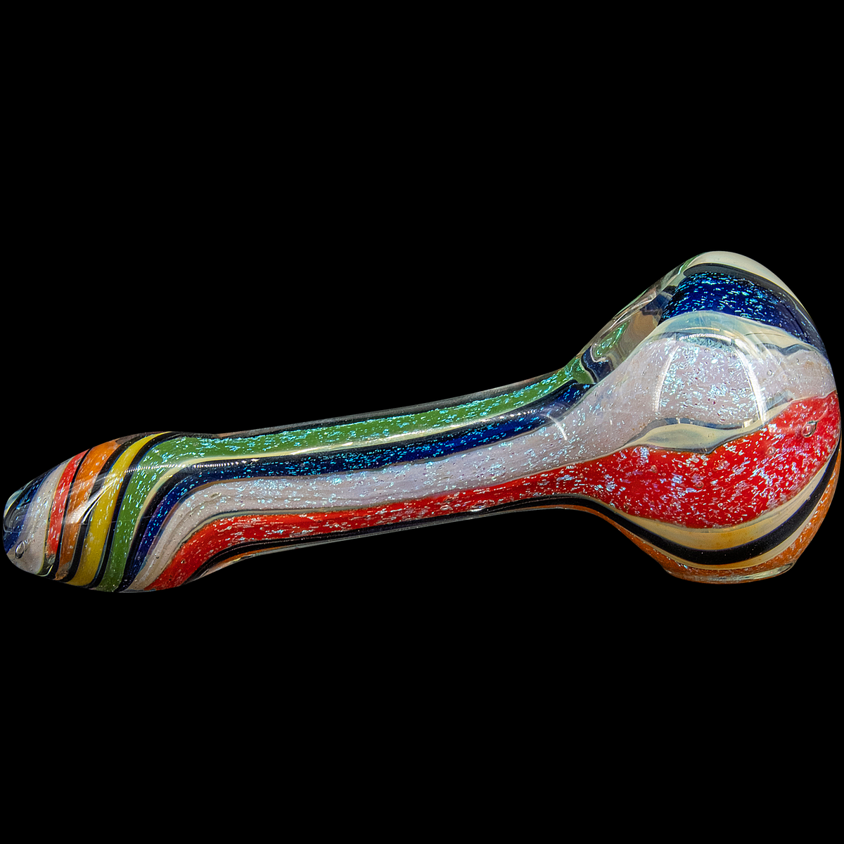 Rainbow Dichroic Glass Spoon Pipe – LA Pipes