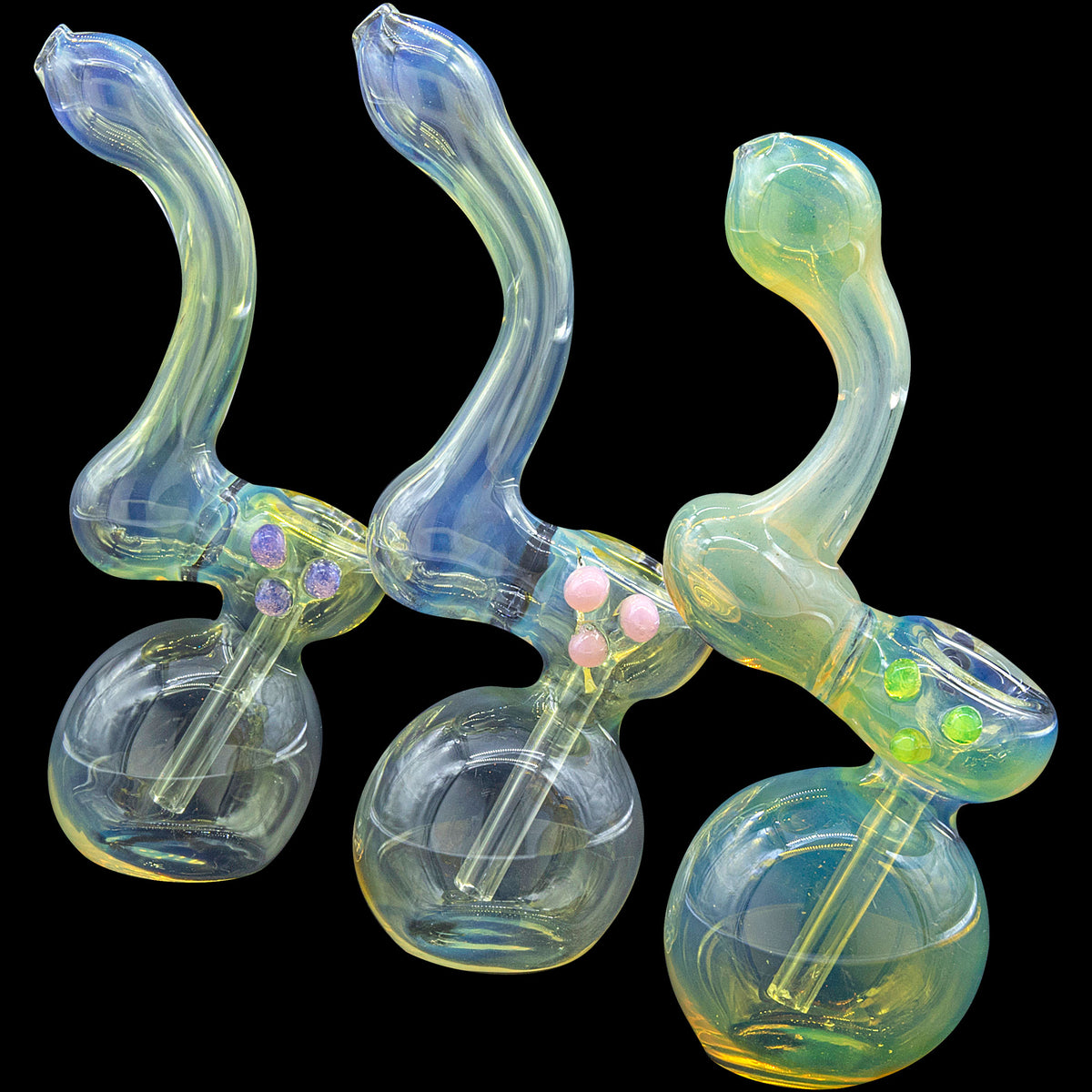 "Silver Sherlock" Fumed Sherlock Bubbler Pipe (Various Colors) – LA Pipes