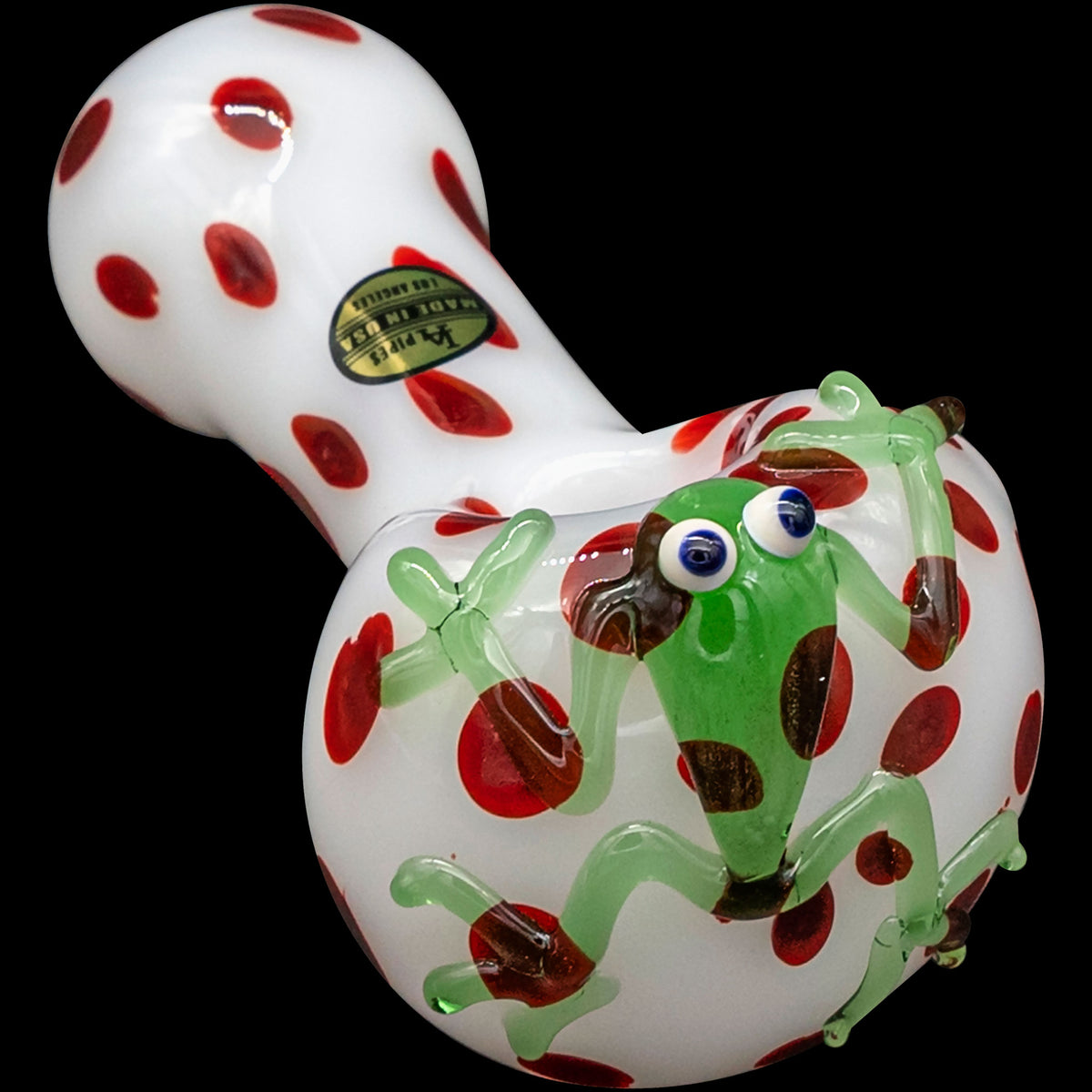"Spotted Poison Frog" Spoon Glass Pipe – LA Pipes