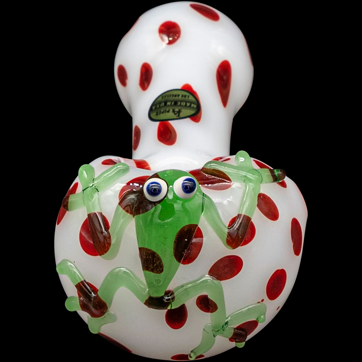 "Spotted Poison Frog" Spoon Glass Pipe – LA Pipes