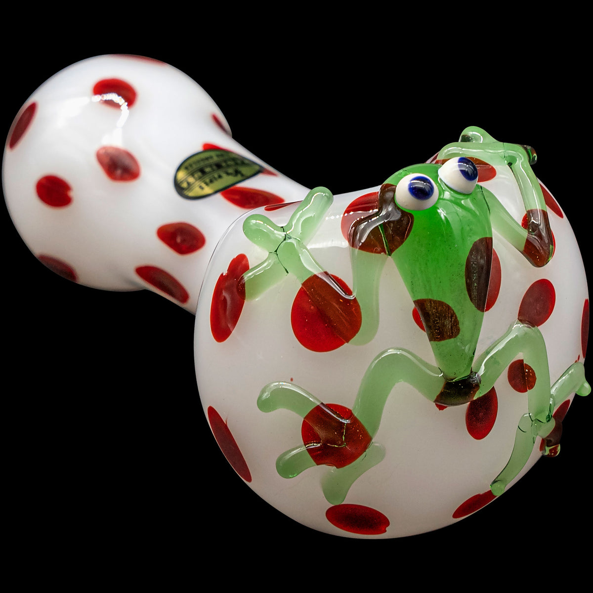 "Spotted Poison Frog" Spoon Glass Pipe – LA Pipes
