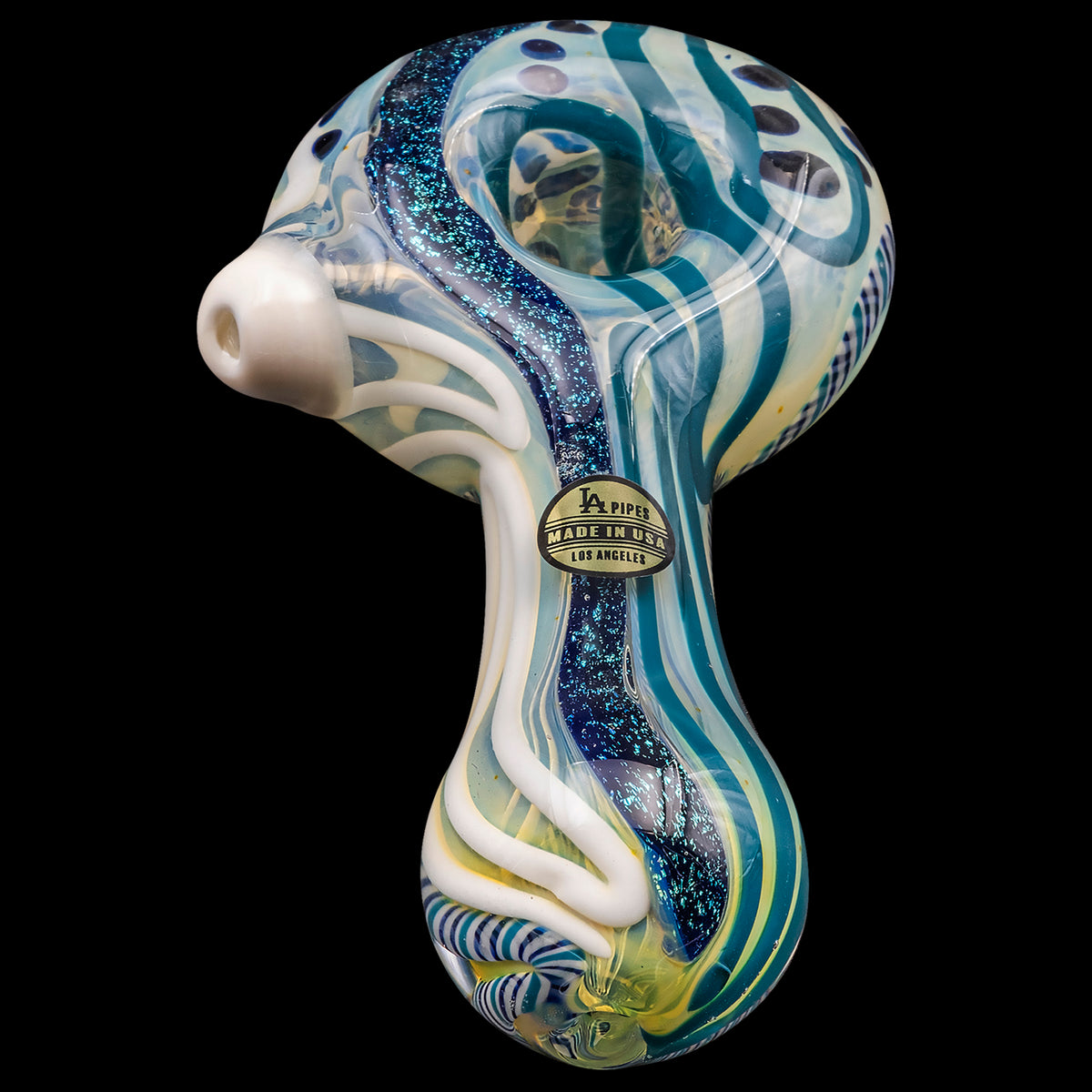 "Pancake" Dichroic Color-Changing Spoon Glass Pipe – LA Pipes