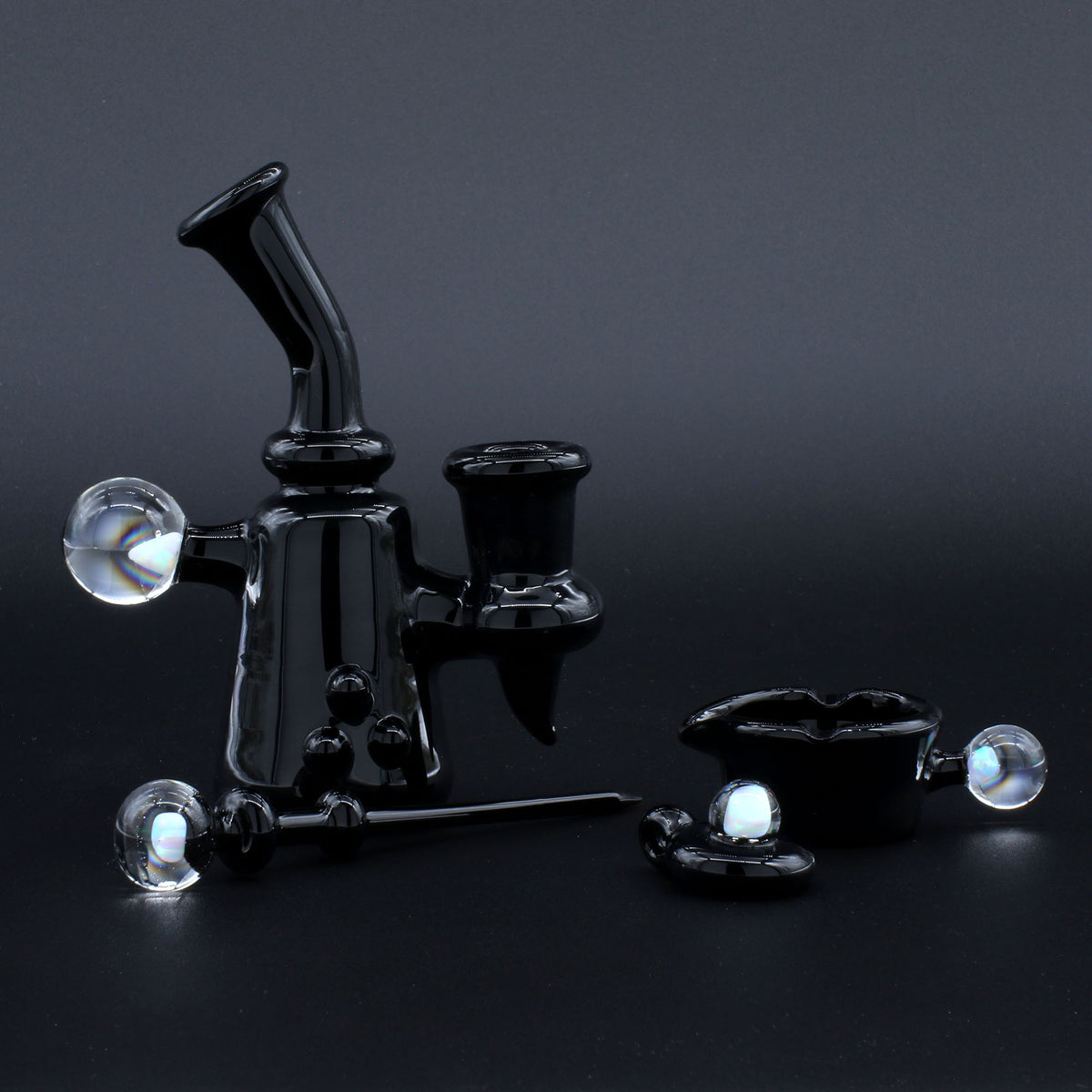 Clayball Glass "Black Jack" Heady Sherlock Dab Set – LA Pipes